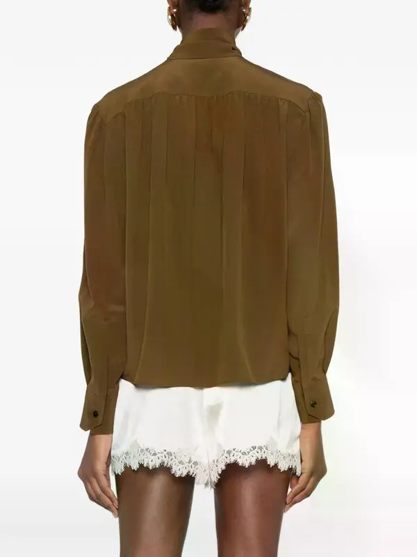 Saint Laurent Lavallière Silk Blouse
