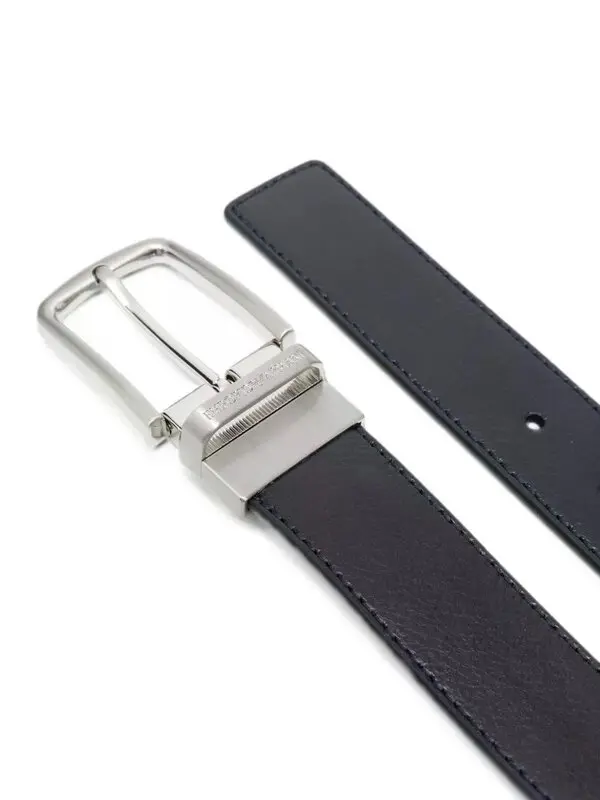 Emporio Armani Logo Engraved Buckle Belt