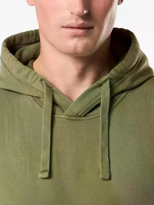 Stone Island 6100062 Organic Cotton Fleece Hooded Sweatshirt - Green