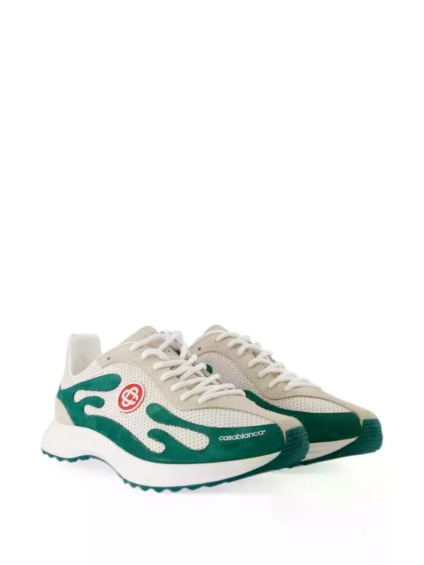 Casablanca White & Green Stade Sneakers - Neutrals