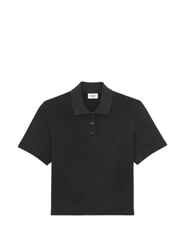 Saint Laurent Logo-embroidered Piqué Polo Shirt