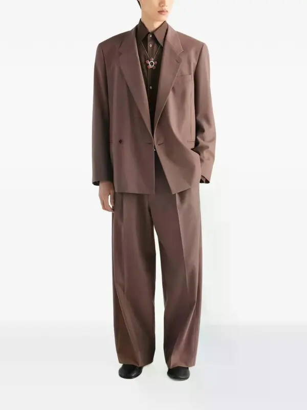 LEMAIRE Single-pleat Tailored Wide-leg Pants - Brown