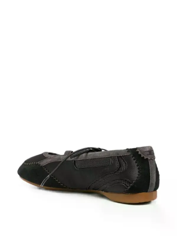 DIESEL® Lace-up Panelled Ballet Flats