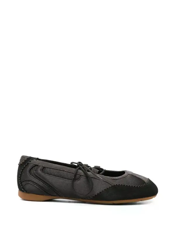 DIESEL® Lace-up Panelled Ballet Flats