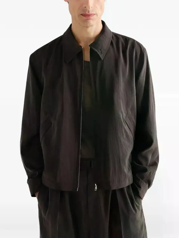 LEMAIRE Light Zipped Blouson In Dry Silk