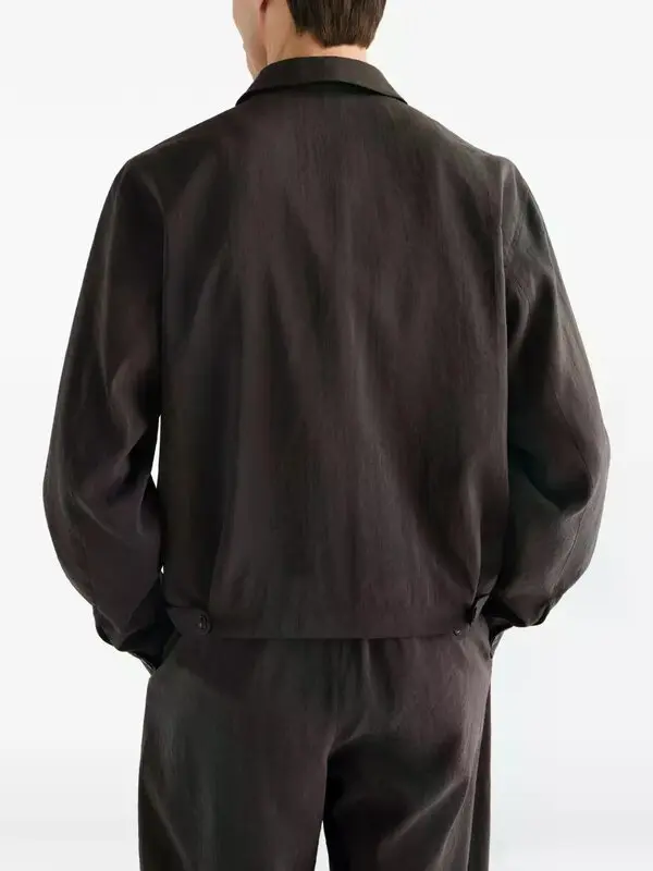 LEMAIRE Light Zipped Blouson In Dry Silk