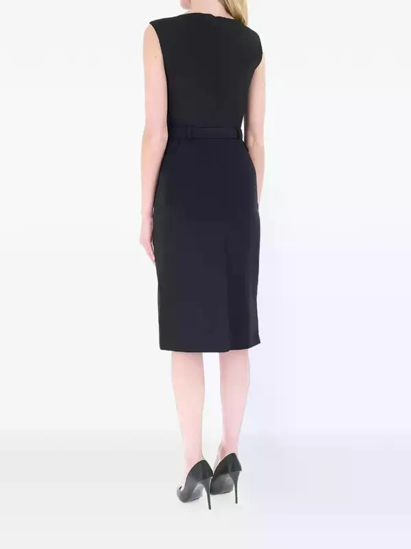 Pinko Belted Sleeveless Dress - Black