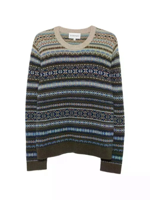 Eric Bompard Fair Isle Round Neck Sweater