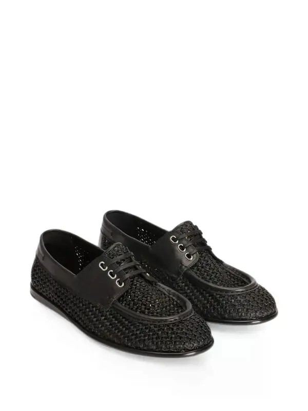 Dolce & Gabbana Derby Shoes In Raffia
