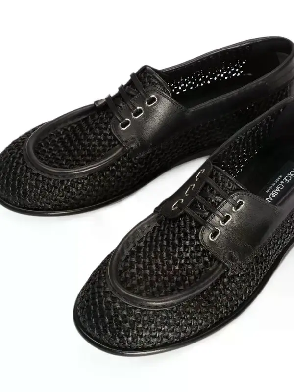 Dolce & Gabbana Derby Shoes In Raffia