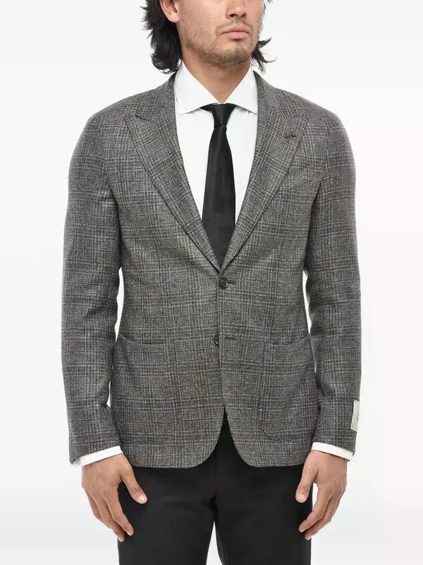 Corneliani District Check Peak-lapel Blazer