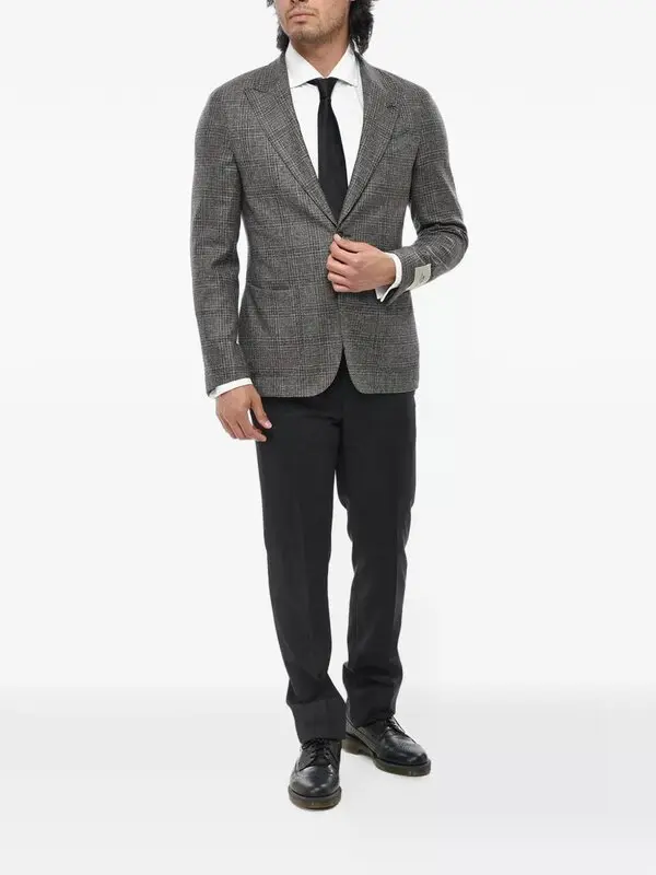 Corneliani District Check Peak-lapel Blazer
