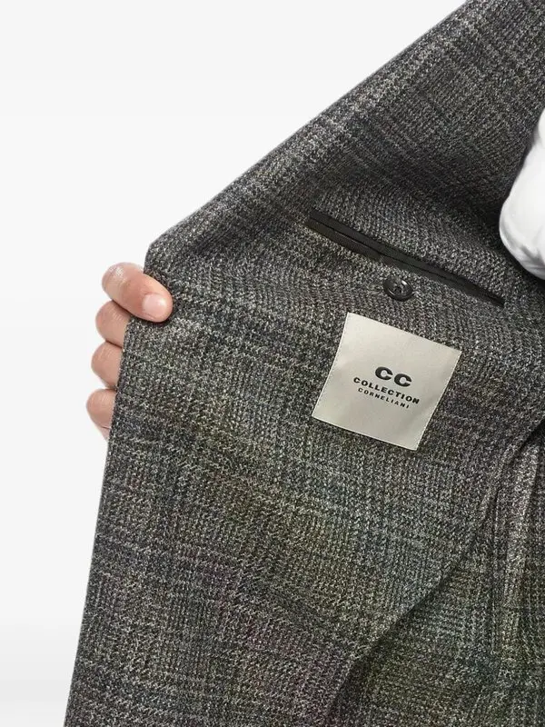 Corneliani District Check Peak-lapel Blazer