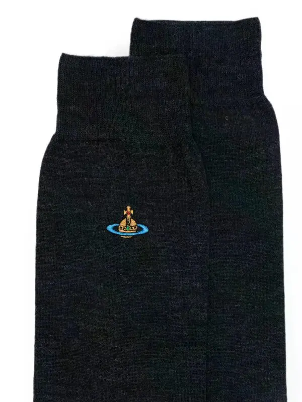 VIVIENNE WESTWOOD Orb-embroidered Calf-length Socks