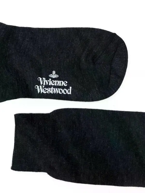 VIVIENNE WESTWOOD Orb-embroidered Calf-length Socks