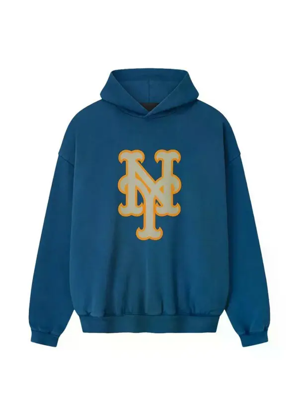Fear Of God X Mets Logo-print Hoodie - Blue