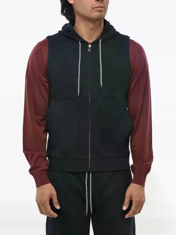 Corneliani Sleeveless Zip-up Hoodie