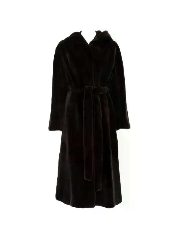 LISKA Hooded Belted Coat