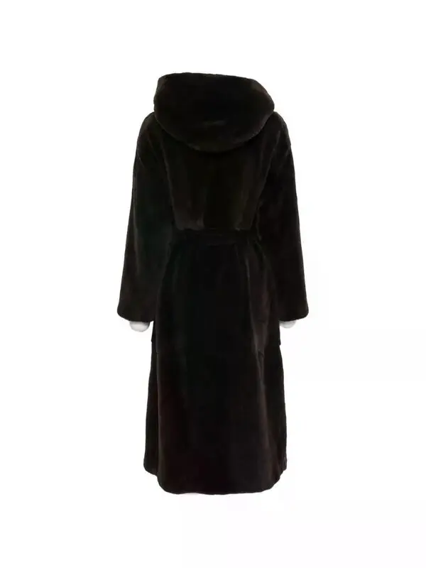 LISKA Hooded Belted Coat