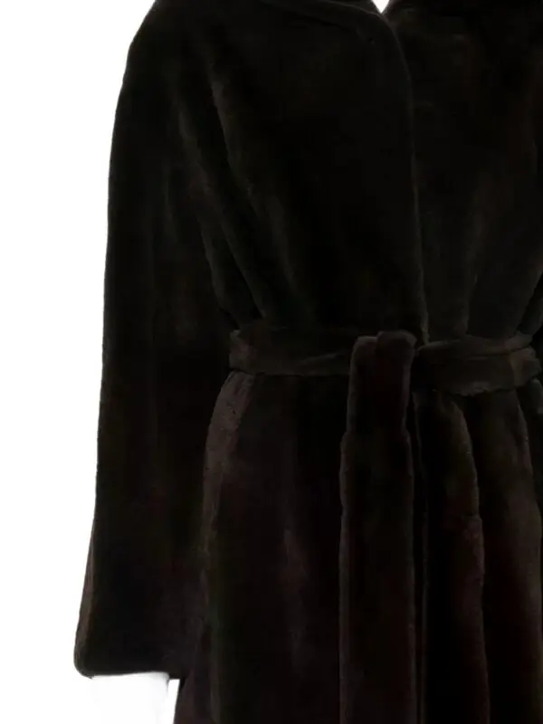 LISKA Hooded Belted Coat