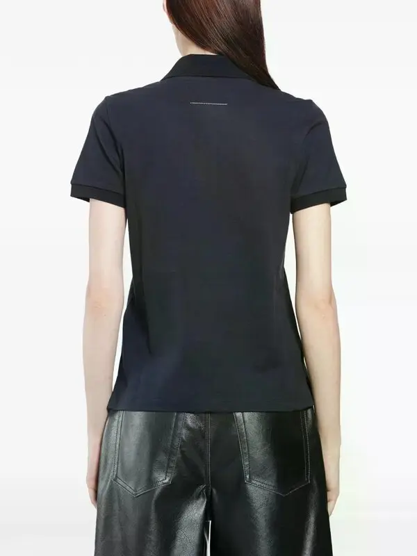 MAISON MARGIELA Logo Print Piqué Polo Shirt