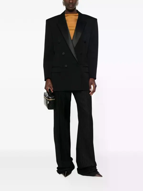 Saint Laurent Double-breasted Peak-lapel Blazer