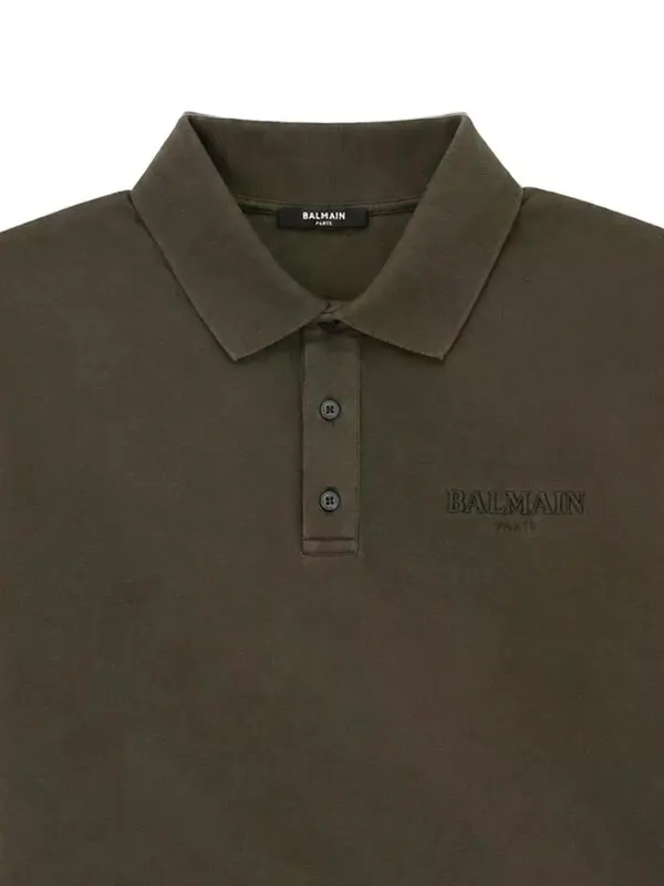 Balmain Logo-embroidered Short-sleeve Polo Shirt
