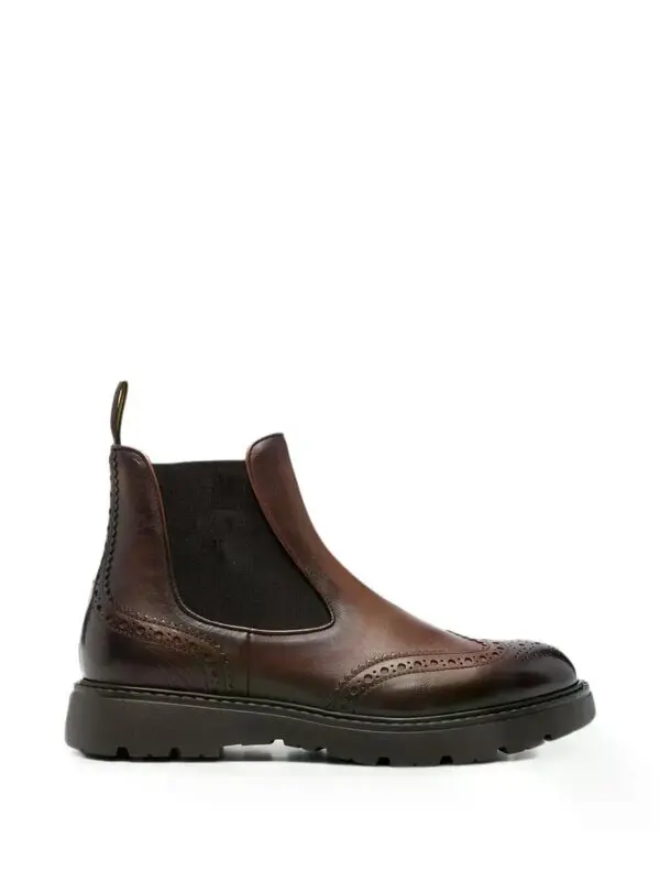 DOUCAL'S Brogue Detail Chelsea Boots