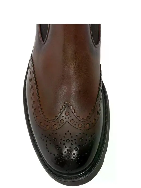 DOUCAL'S Brogue Detail Chelsea Boots