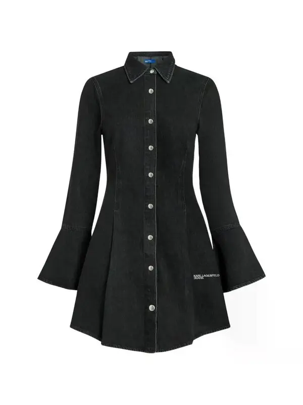 Karl Lagerfeld Denim Dress With Flared Sleeves