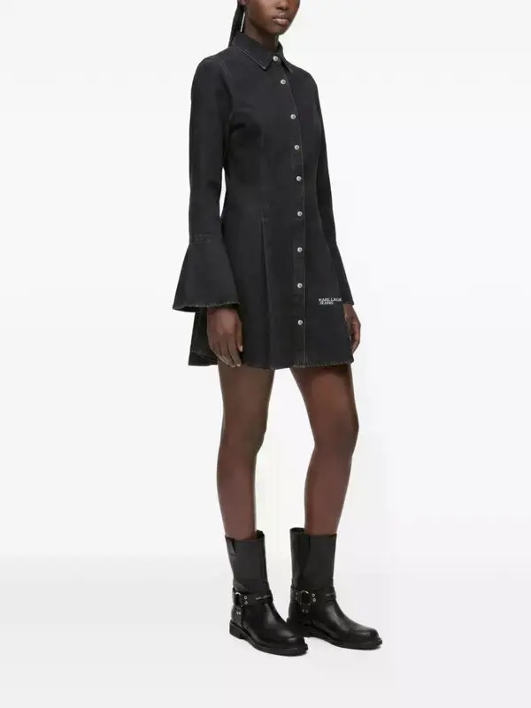Karl Lagerfeld Denim Dress With Flared Sleeves