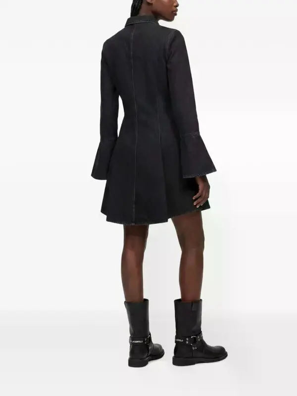 Karl Lagerfeld Denim Dress With Flared Sleeves