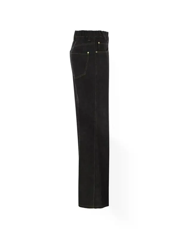 Brunello Cucinelli Wide-leg Cotton Denim Jeans - Black