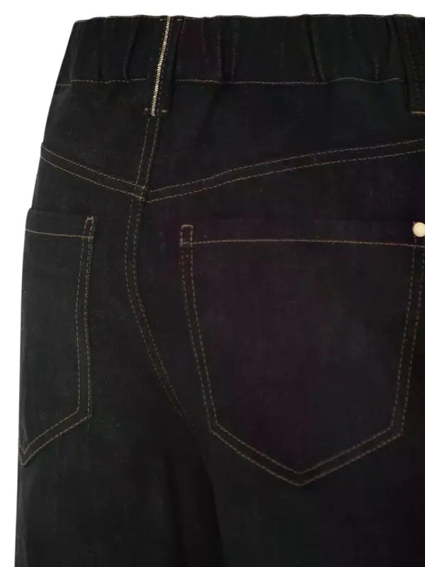 Brunello Cucinelli Wide-leg Cotton Denim Jeans - Black