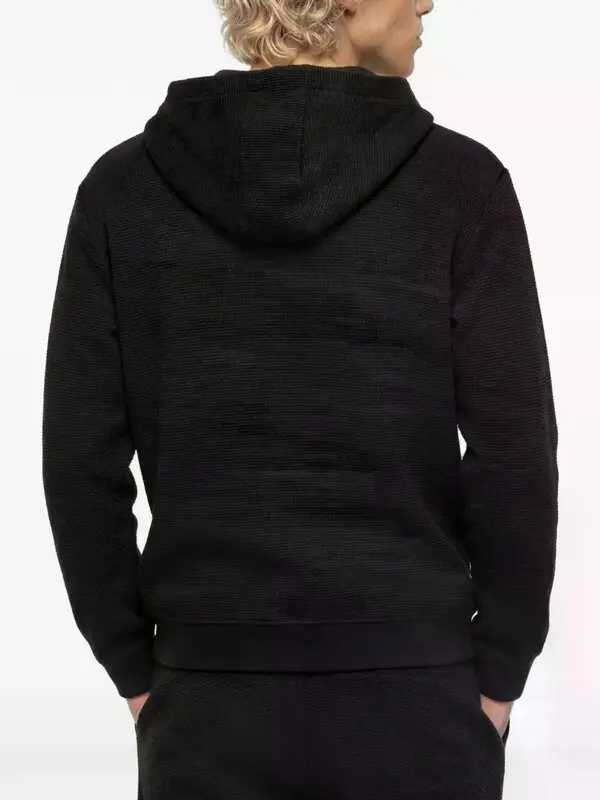 Karl Lagerfeld Waffle Zip-up Hoodie