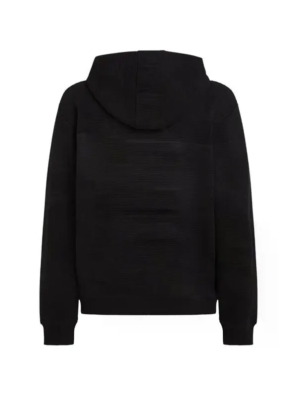Karl Lagerfeld Waffle Zip-up Hoodie