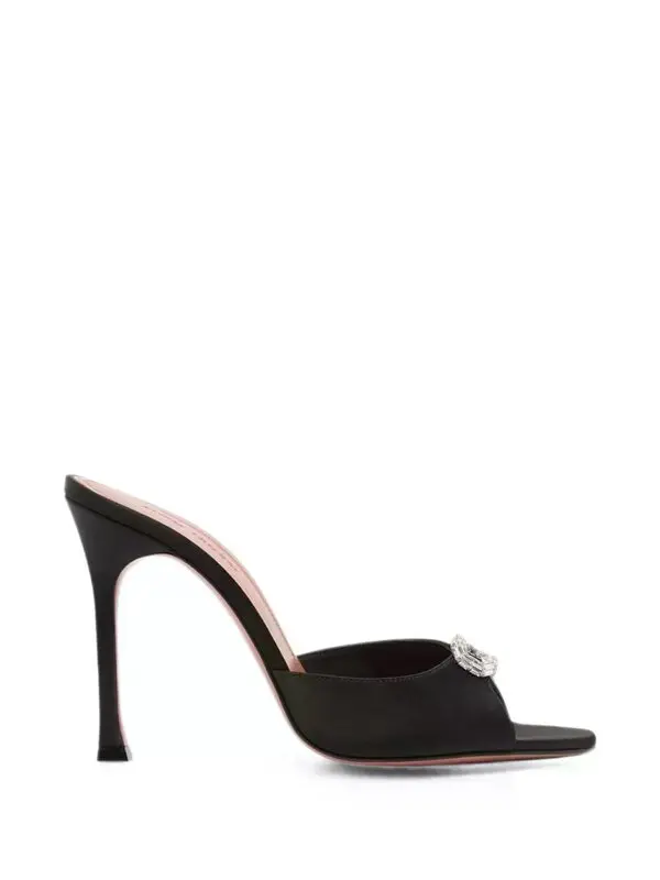 Amina Muaddi Mini Camelia Slippers 105 Satin