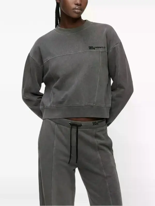 Karl Lagerfeld Boxy Washed Sweatshirt - Grey
