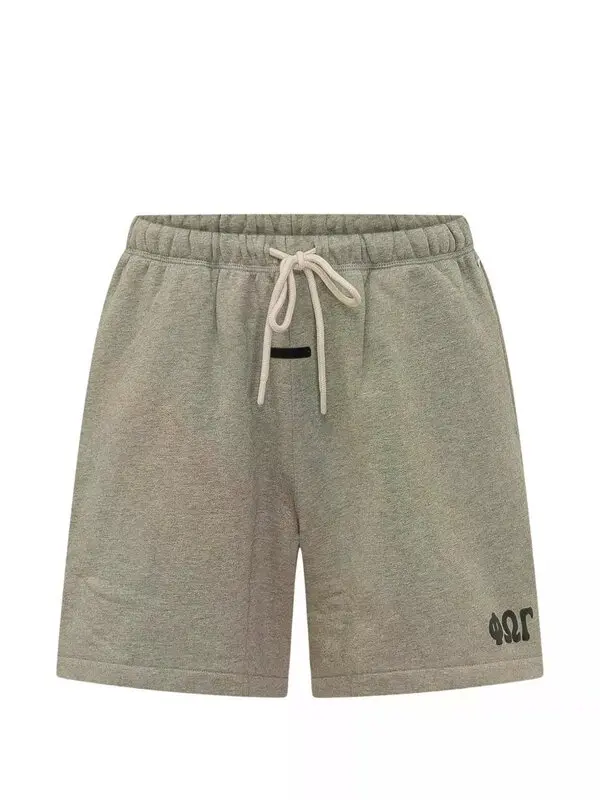Fear Of God Relaxed Cotton Fleece Sweatshorts With Greek Lettering