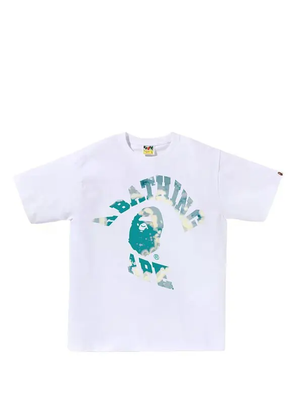 A BATHING APE Tie Dye Twist College T-shirt