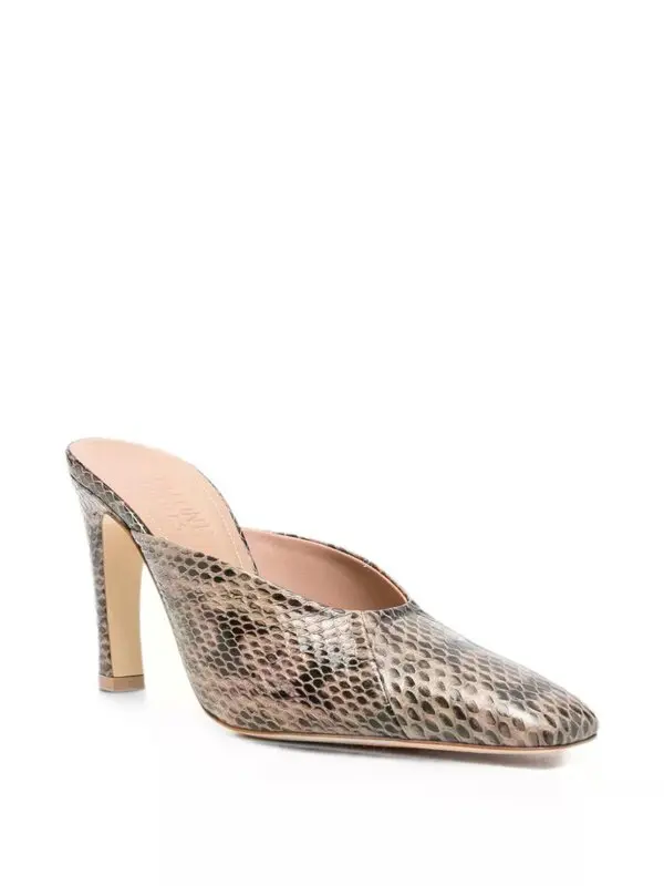 MALONE SOULIERS Rowe Snakeskin-effect Mules