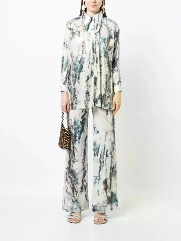 SAIID KOBEISY Sequin Asymmetrical Shirt