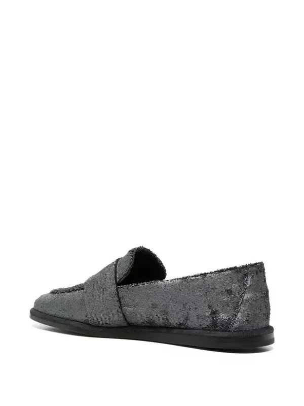 Agl Charcoal Penny Strap Loafers