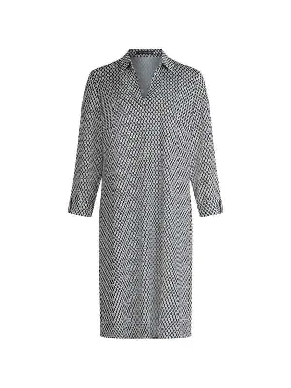 BETTY BARCLAY Geometric Print Three-quarter Sleeve Mini Dress