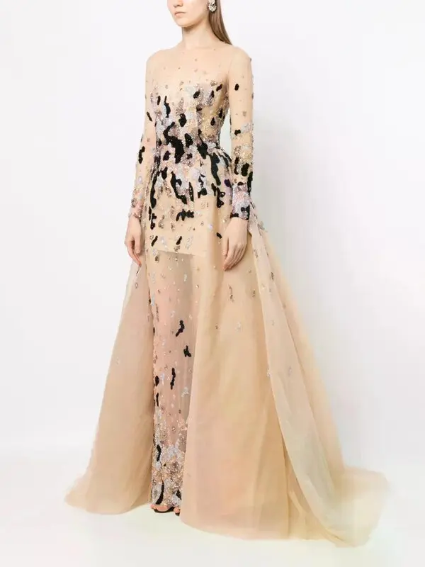 SAIID KOBEISY Embellished Tulle Gown