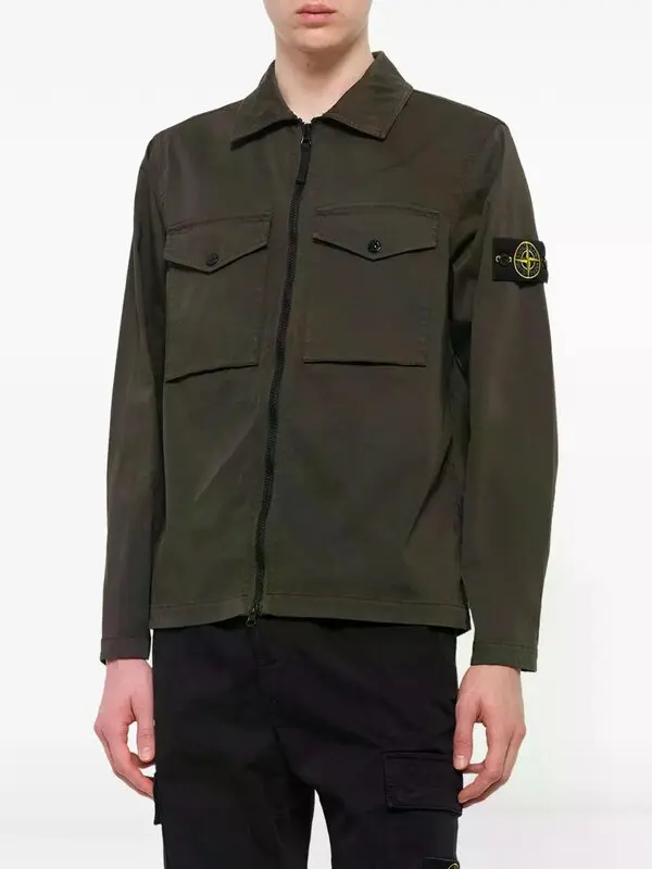 Stone Island Stretch Organic Cotton Satin Shirt