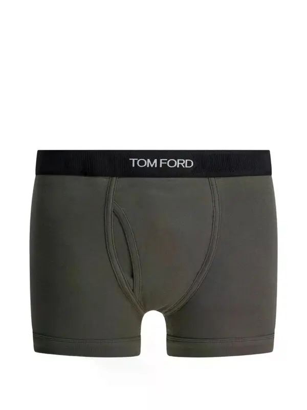 TOM FORD Logo-waistband Boxers - Green