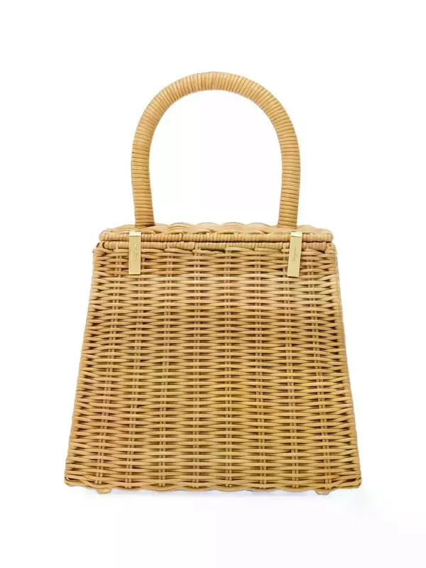 FERRAGAMO Woven Wicker Tote Bag - Neutrals