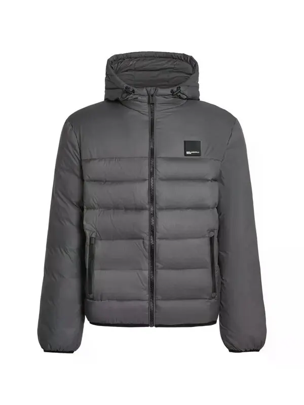 Karl Lagerfeld Padded Hooded Jacket - Grey