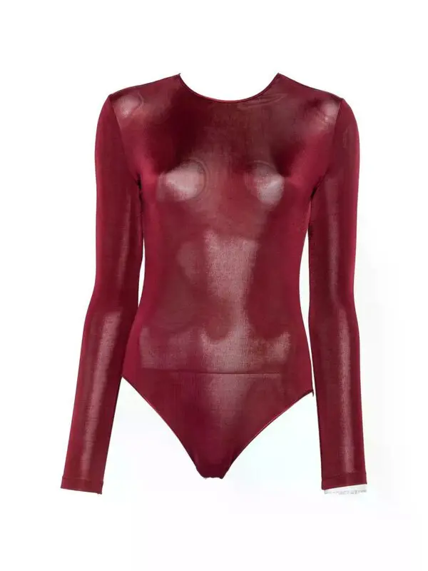 Saint Laurent Open-back Long-sleeve Bodysuit